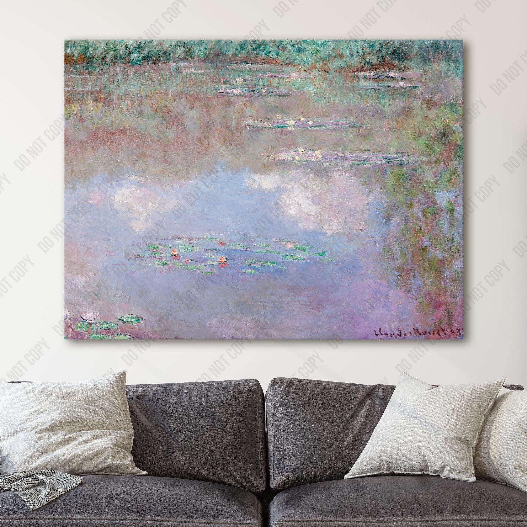 The Water Lily Pond by Claude Monet Canvas Wall Art Prints – Big Canvas ...