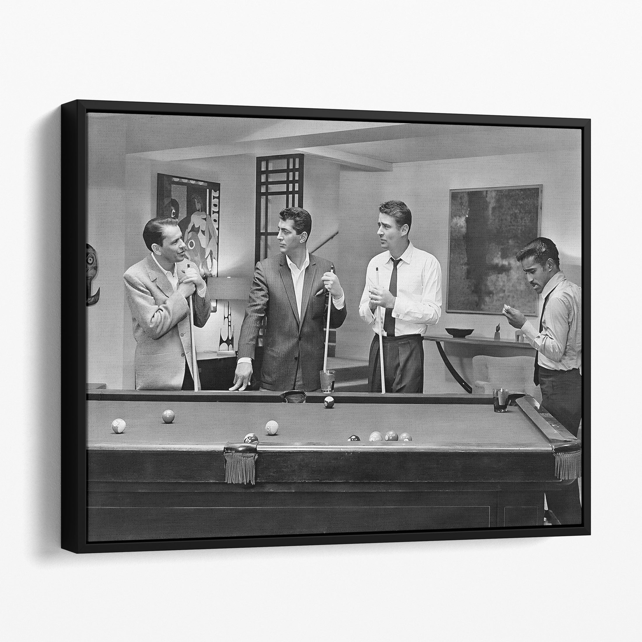 The Rat Pack Playing Pool Canvas Wall Art Prints – Big Canvas Art Prints