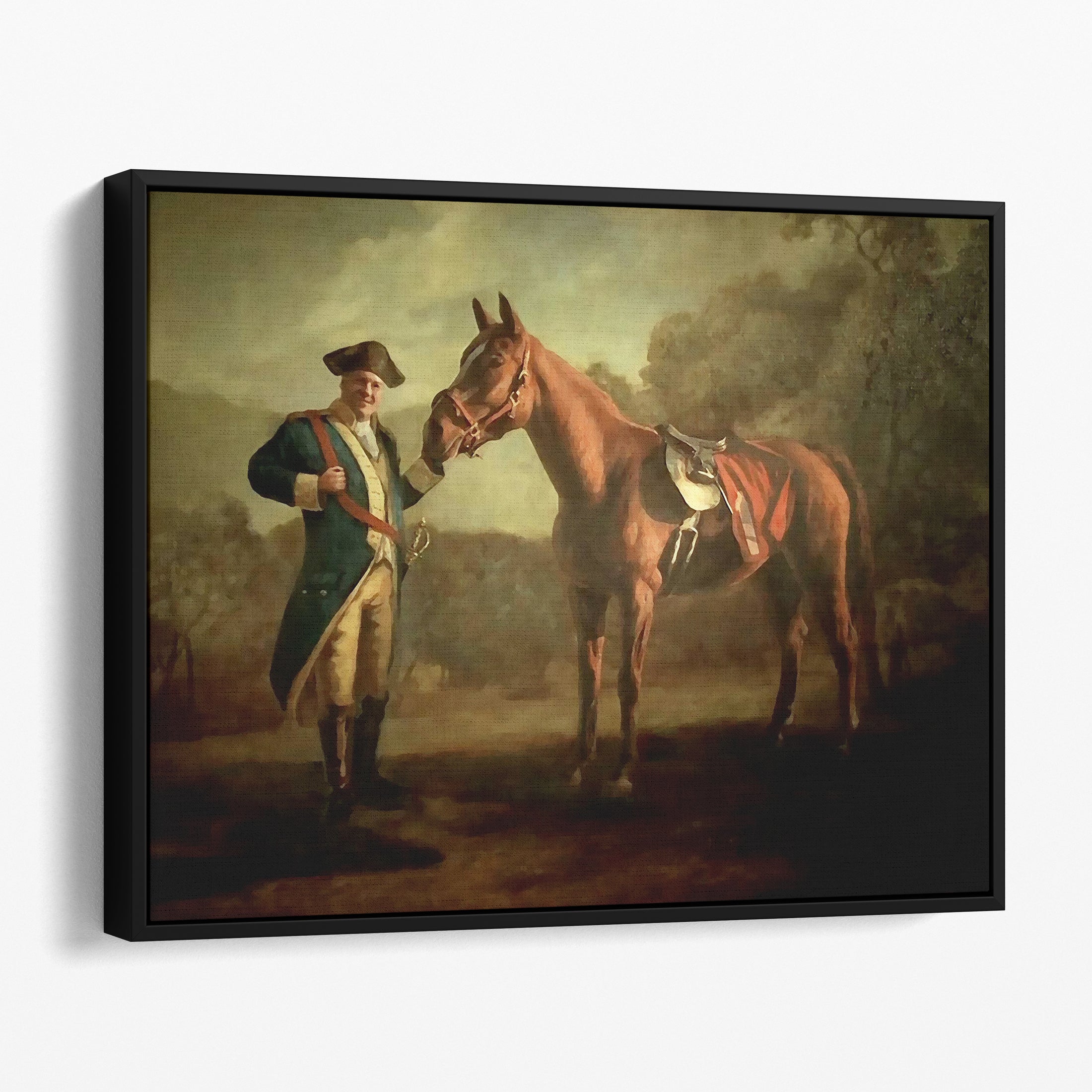 Pie-O-My Painting | The Sopranos: Tony with Horse Canvas Wall Prints ...