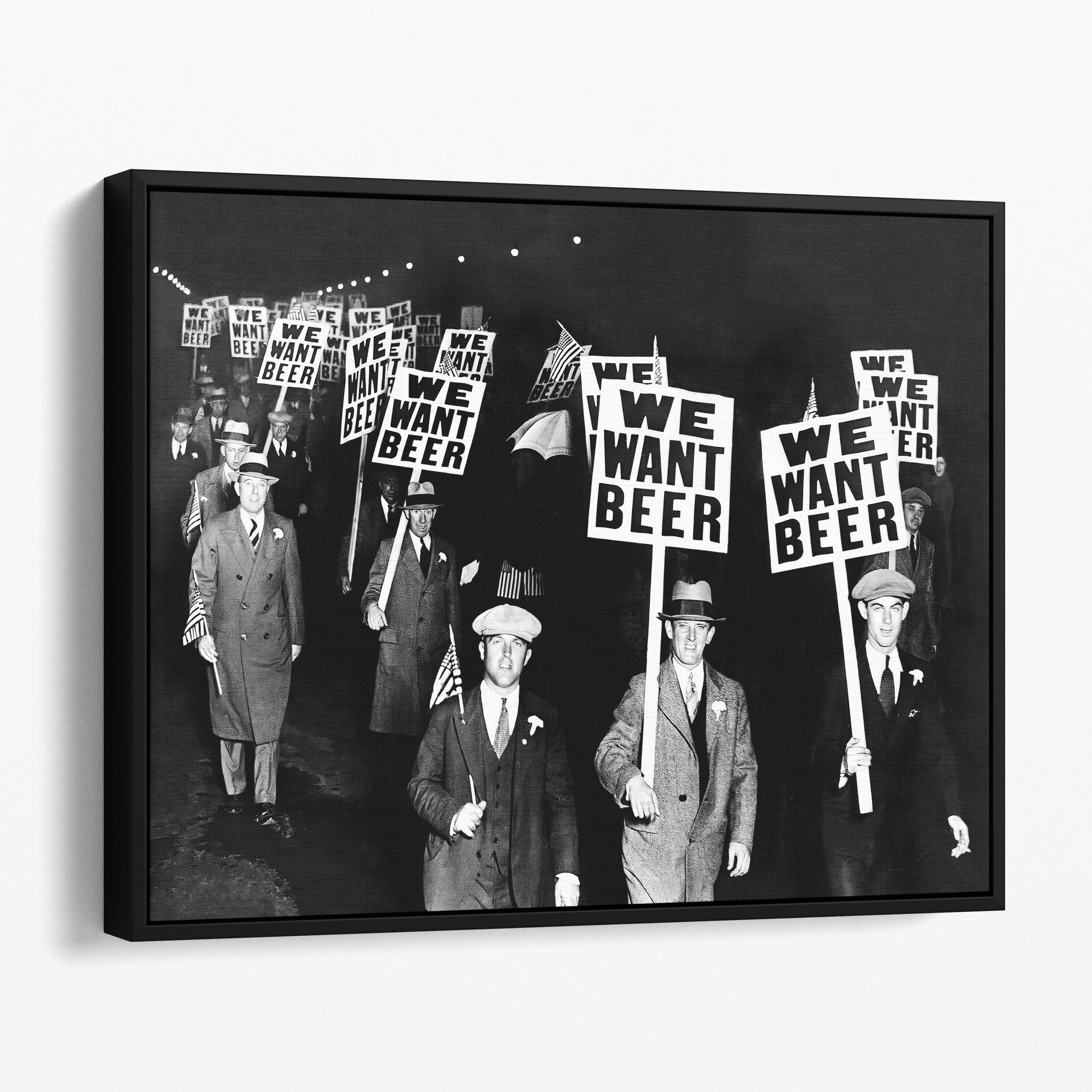 We Want Beer Protest - Prohibition 1920s Canvas Wall Art Prints – Big ...