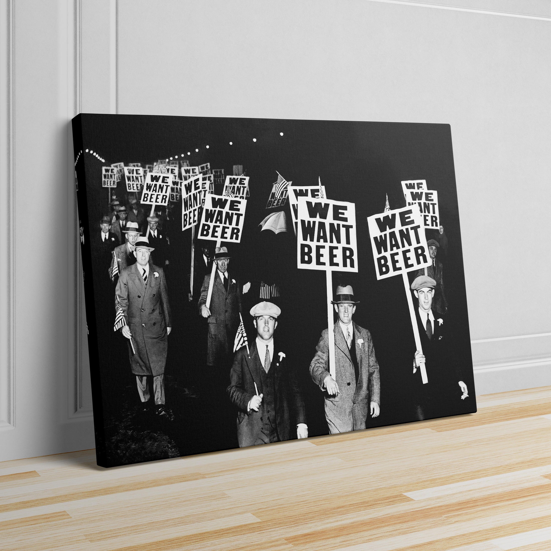 We Want Beer Protest - Prohibition 1920s Canvas Wall Art Prints – Big ...