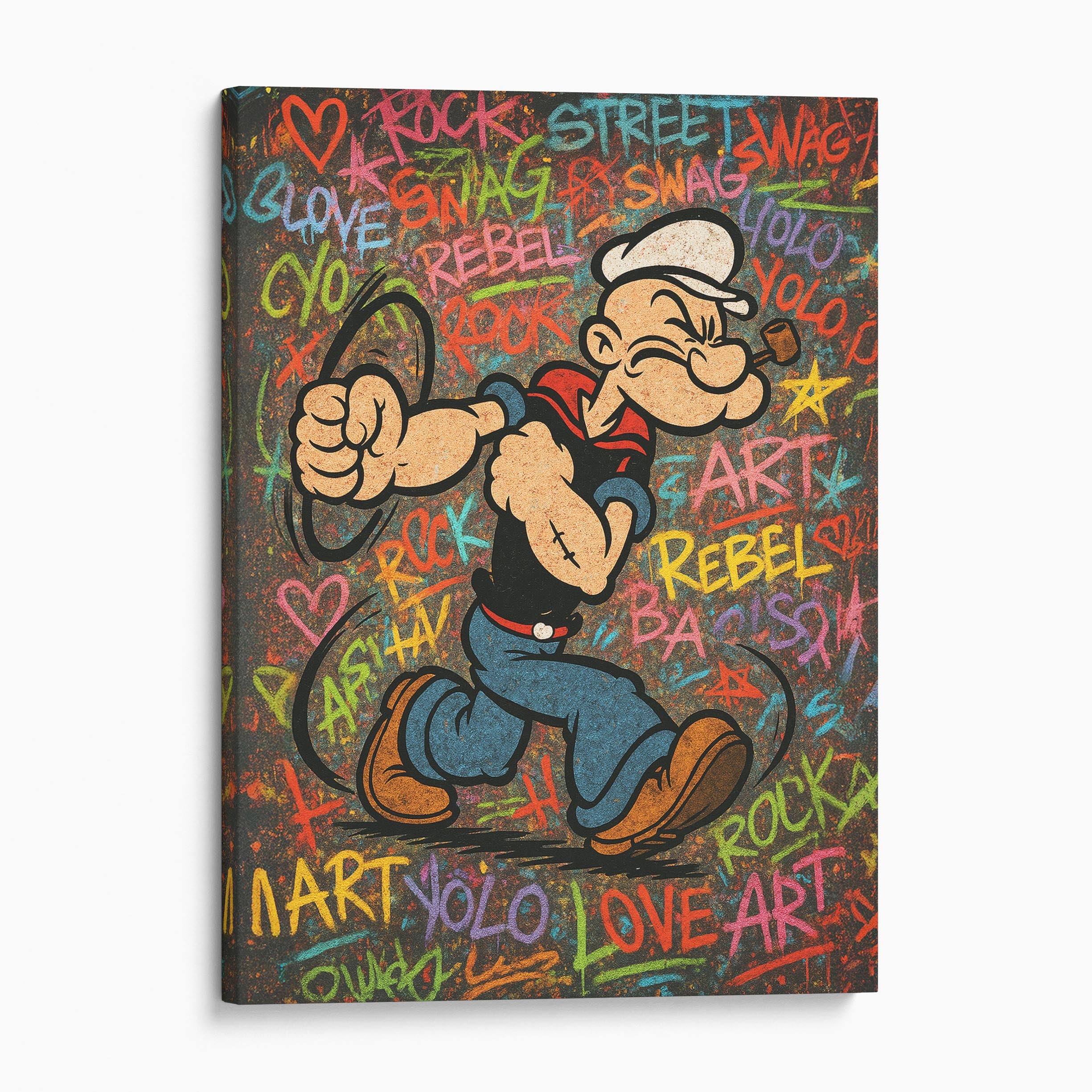 Popeye Graffiti Canvas Wall Art Prints – Big Canvas Art Prints