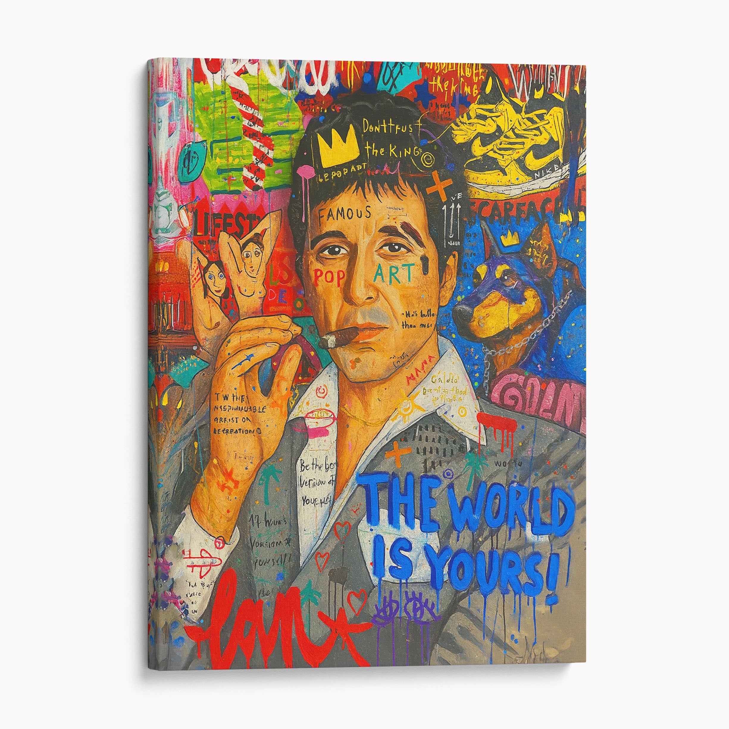 Banksy Scarface The World Is Yours Canvas Wall Art Prints – Big Canvas ...