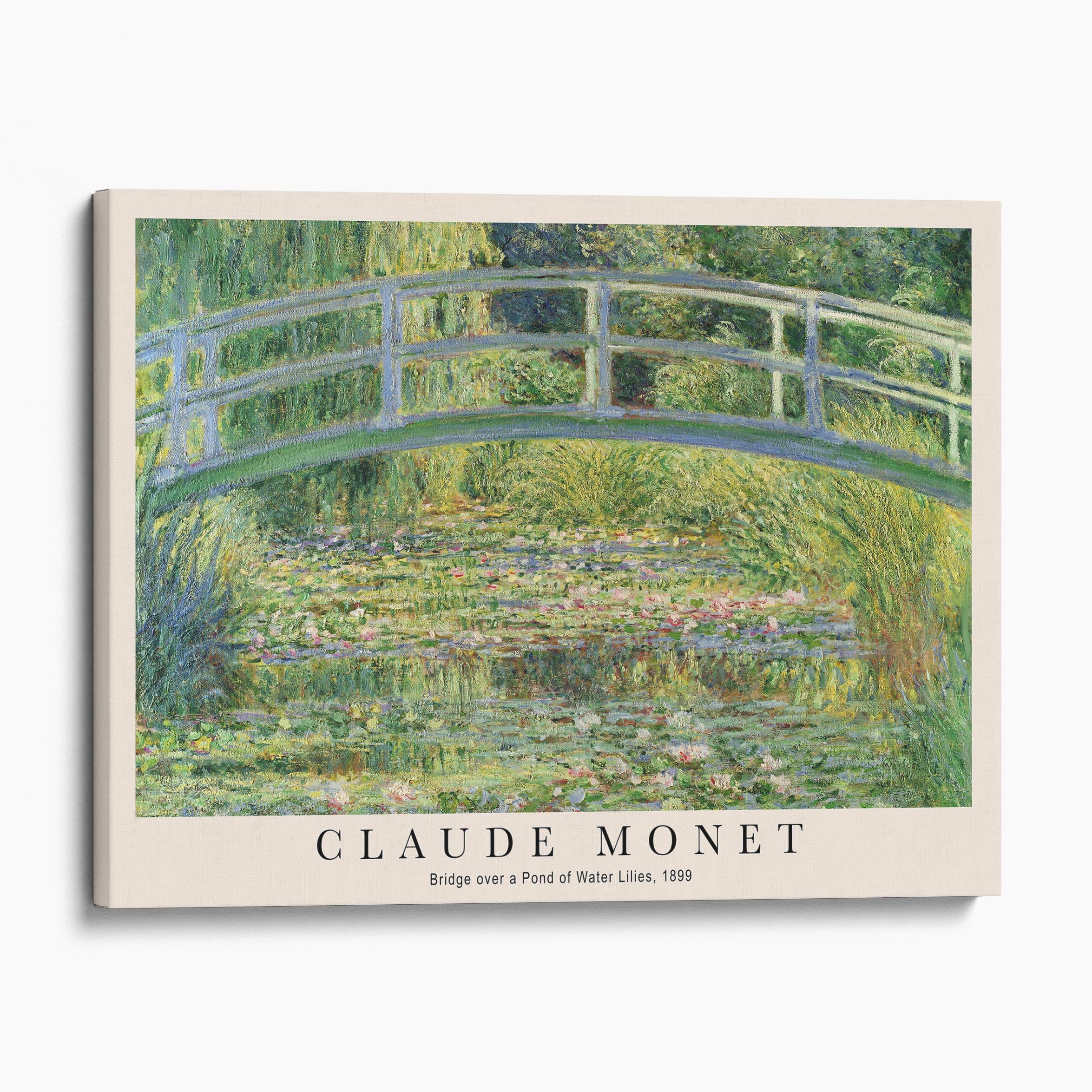 Claude Monet Bridge over a Pond of Water Lilies Canvas Wall Art Prints ...