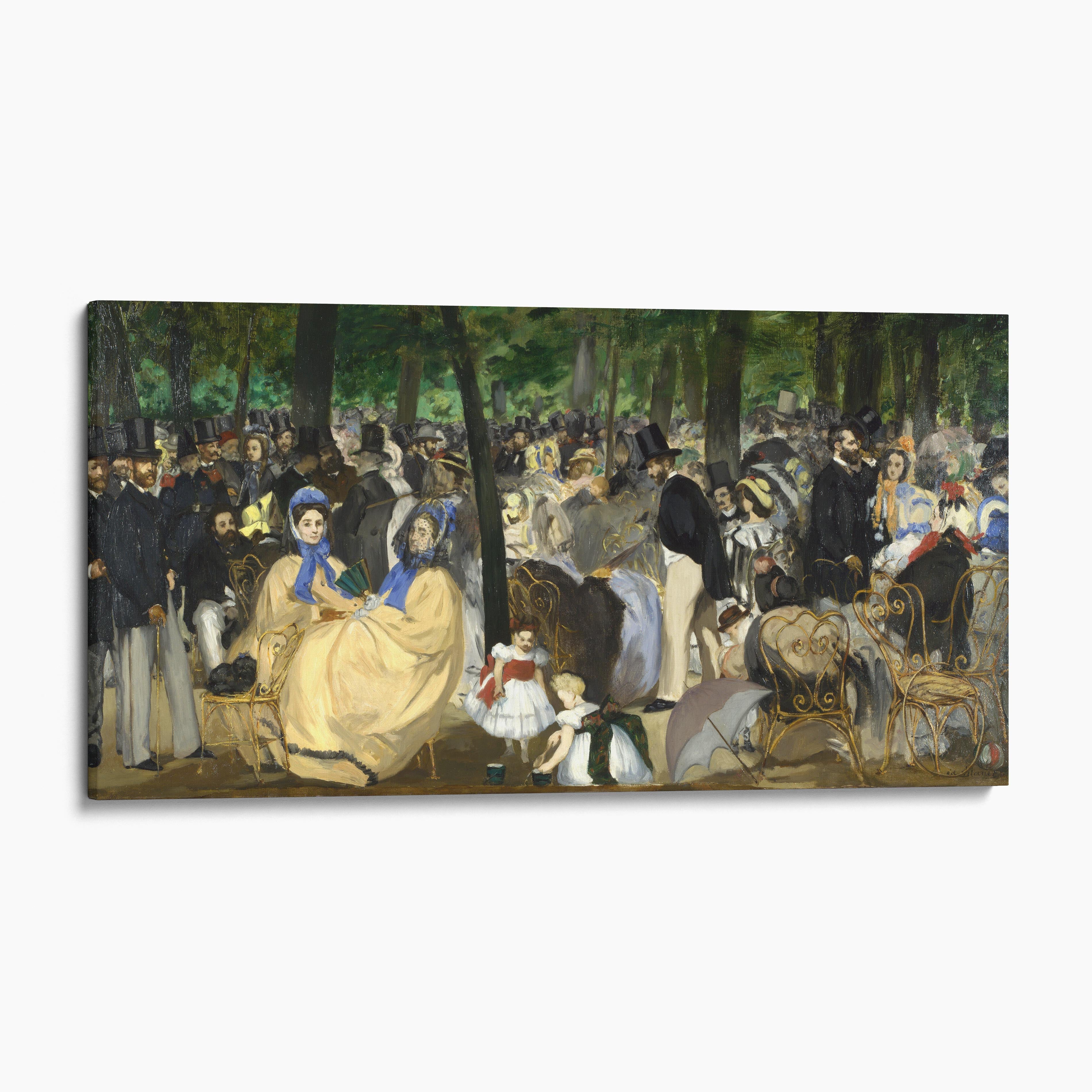 Music in the Tuileries (1862) by by Édouard Manet Canvas Wall Art ...