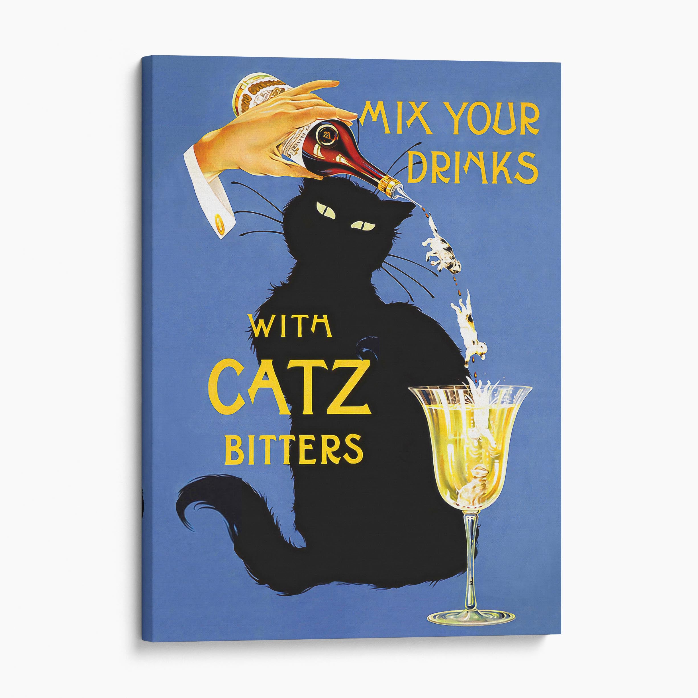 Catz Bitters Mix Your Drink Vintage Ads Poster Canvas Wall Art Prints ...