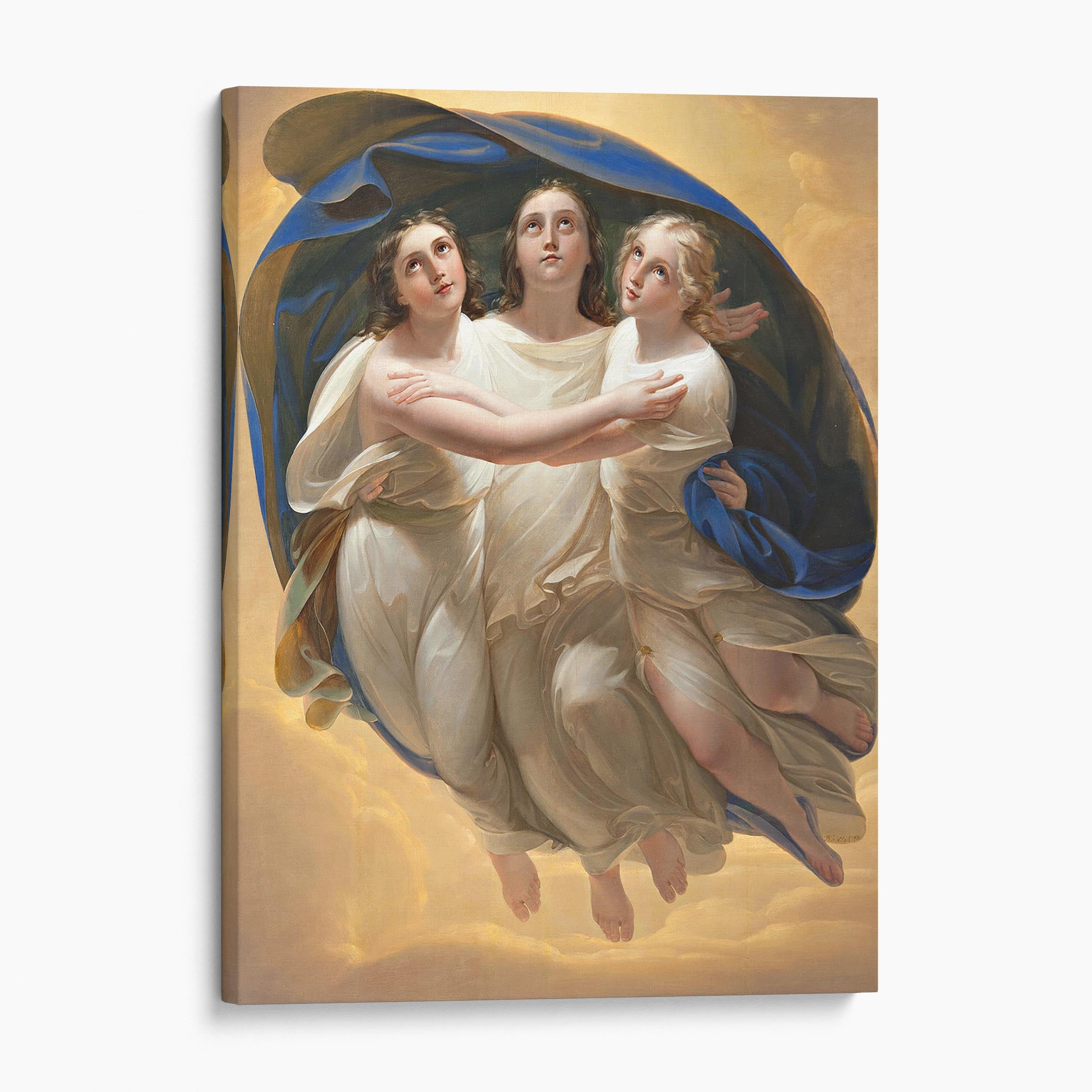 Three Angels (Faith, Hope and Love) 1830 by František Tkadlík Canvas ...