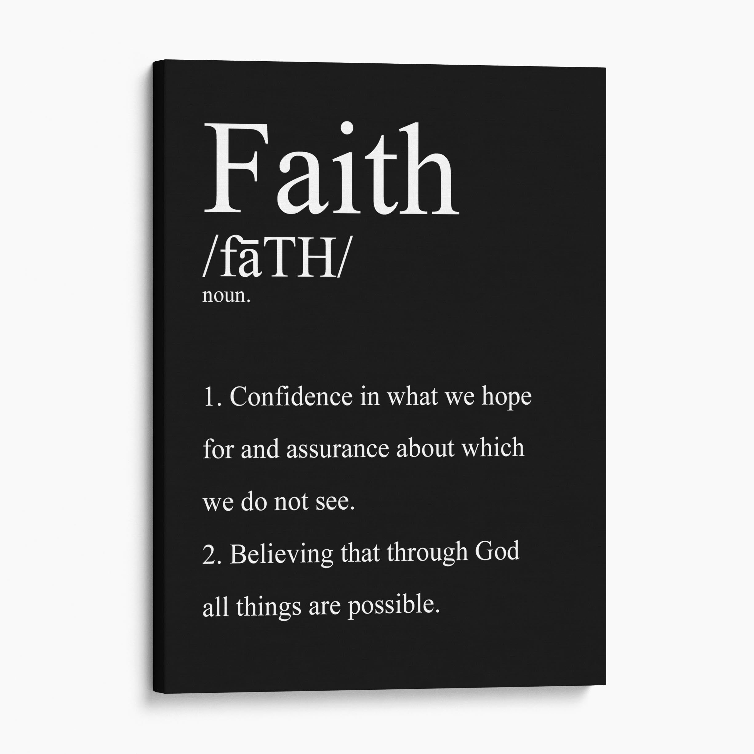 Faith Christian Definition Canvas Wall Art Prints – Big Canvas Art Prints