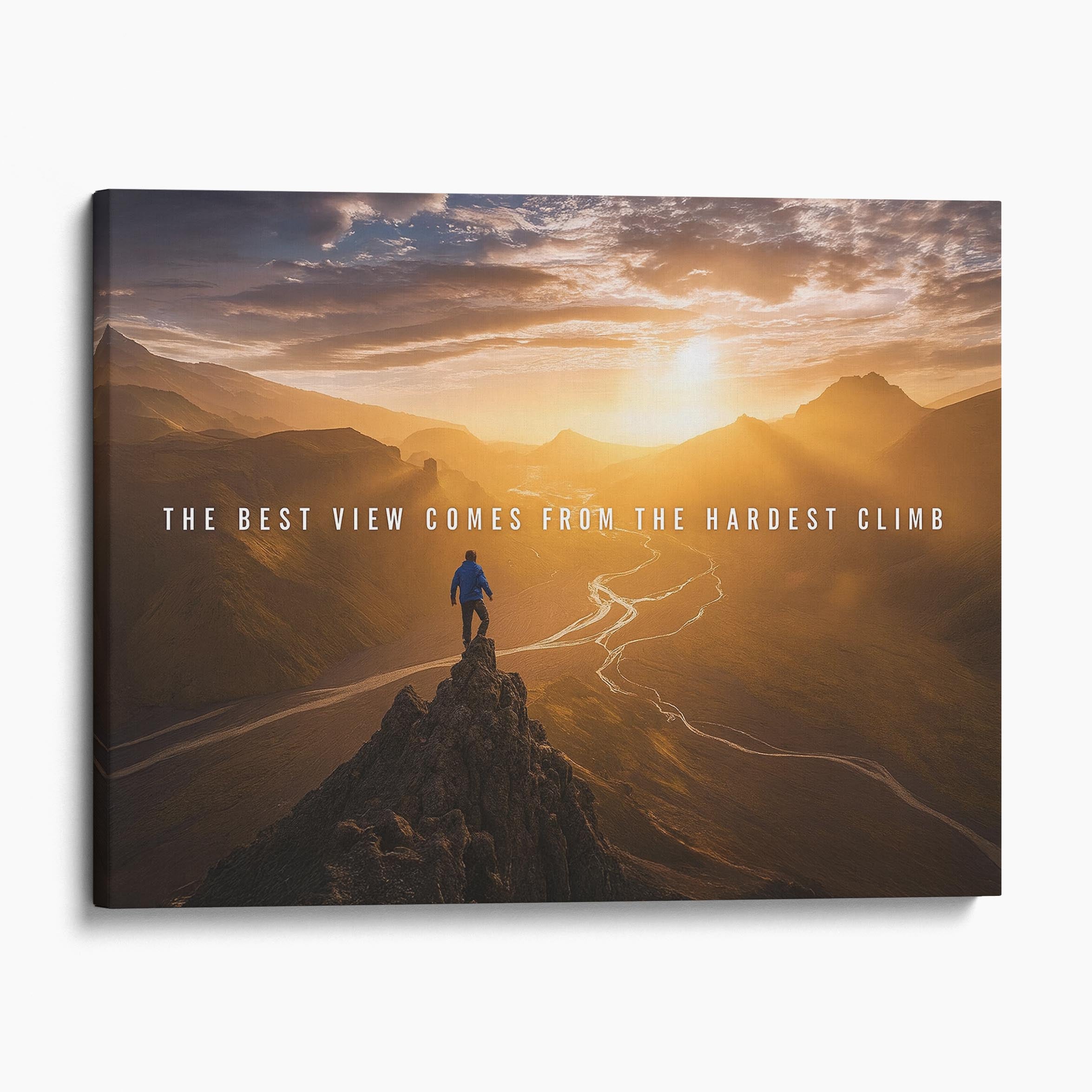 The Best View Comes From The Hardest Climb II Canvas Wall Art Prints ...