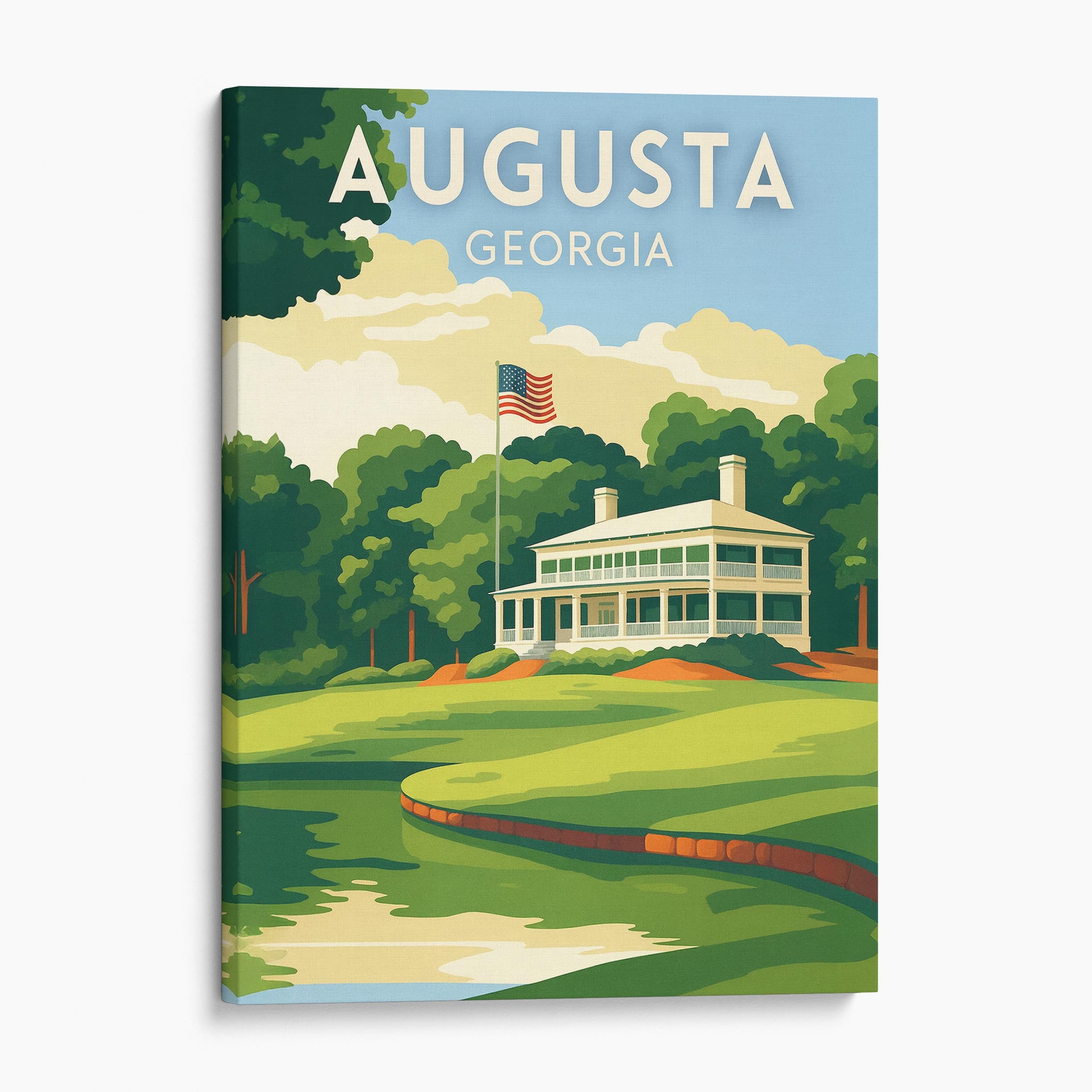 Augusta Georgia Golf Course Poster Canvas Wall Art Prints – Big Canvas ...
