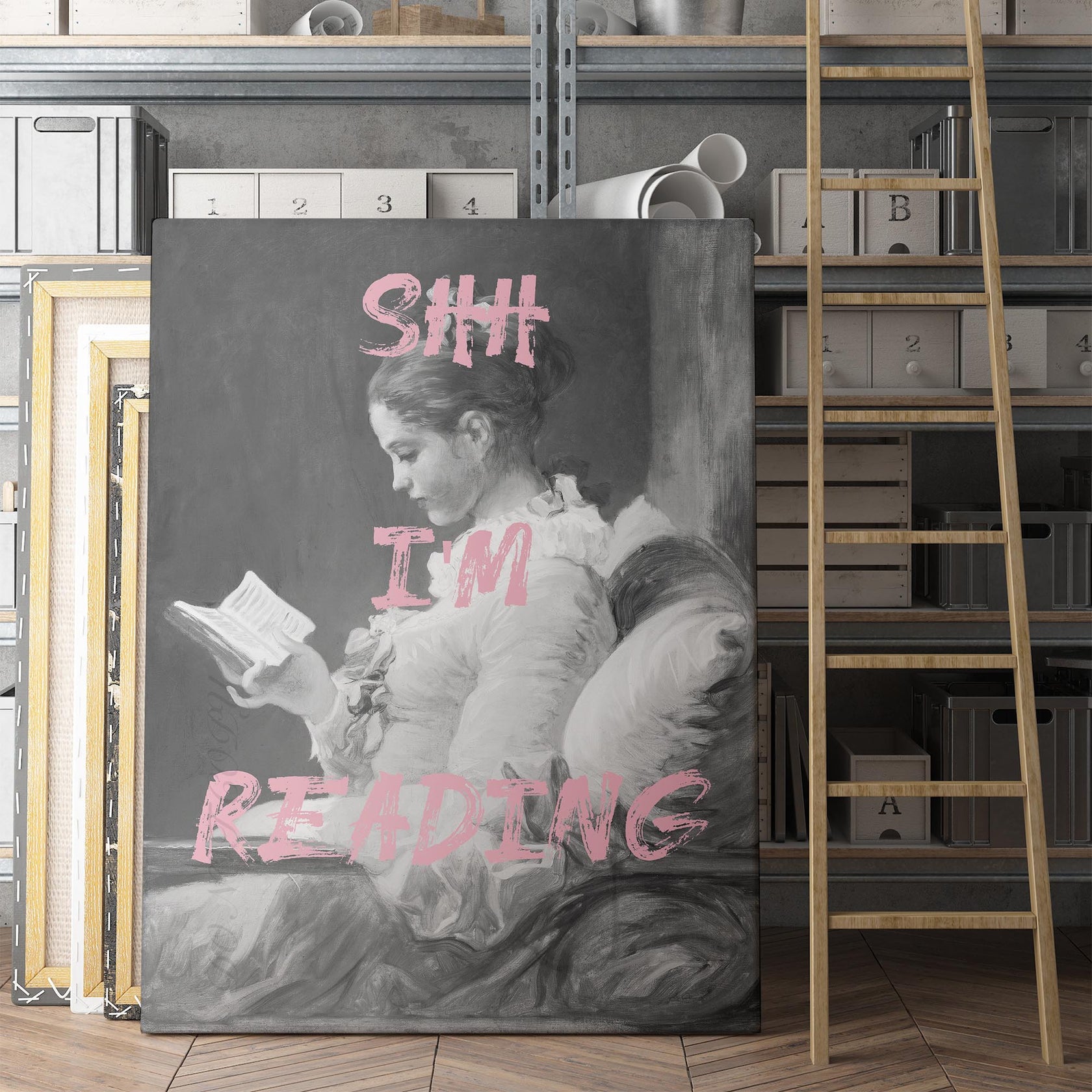 Shh I'm Reading Canvas Wall Art Prints – Big Canvas Art Prints