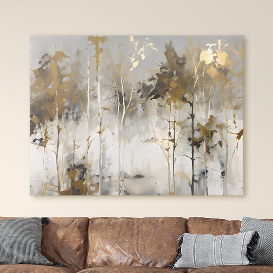 Golden Forest Abstract Canvas Wall Art Prints – Big Canvas Art Prints