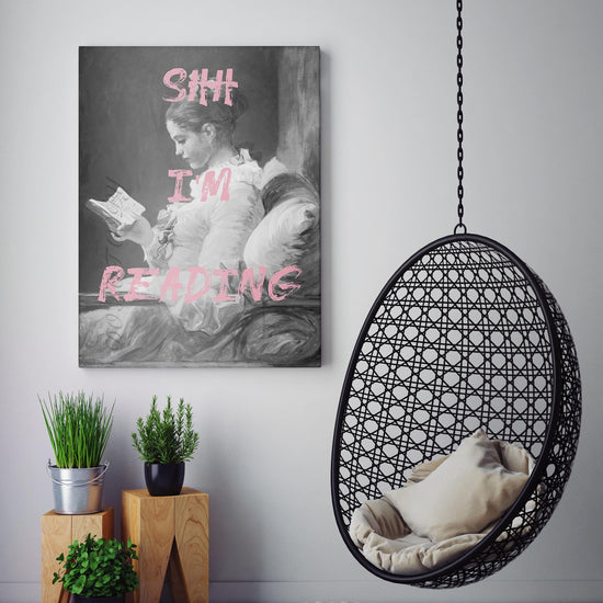 Shh I'm Reading Canvas Wall Art Prints – Big Canvas Art Prints