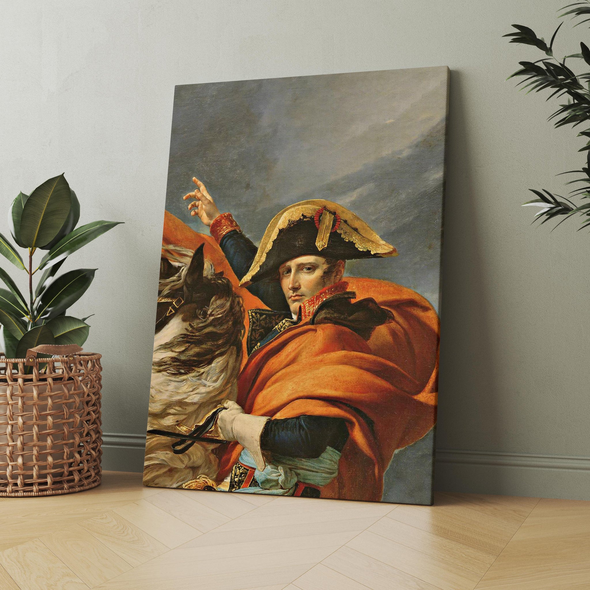 Napoleon Crossing the Alps, Jacques-Louis David Canvas Wall Art Prints ...