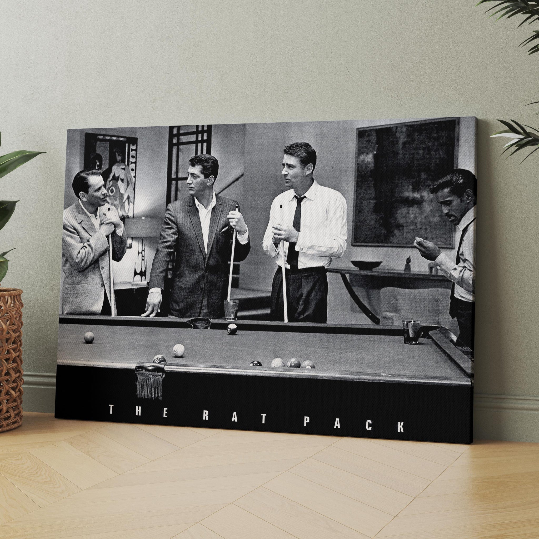 The Rat Pack Playing Pool Canvas Wall Art Prints – Big Canvas Art Prints
