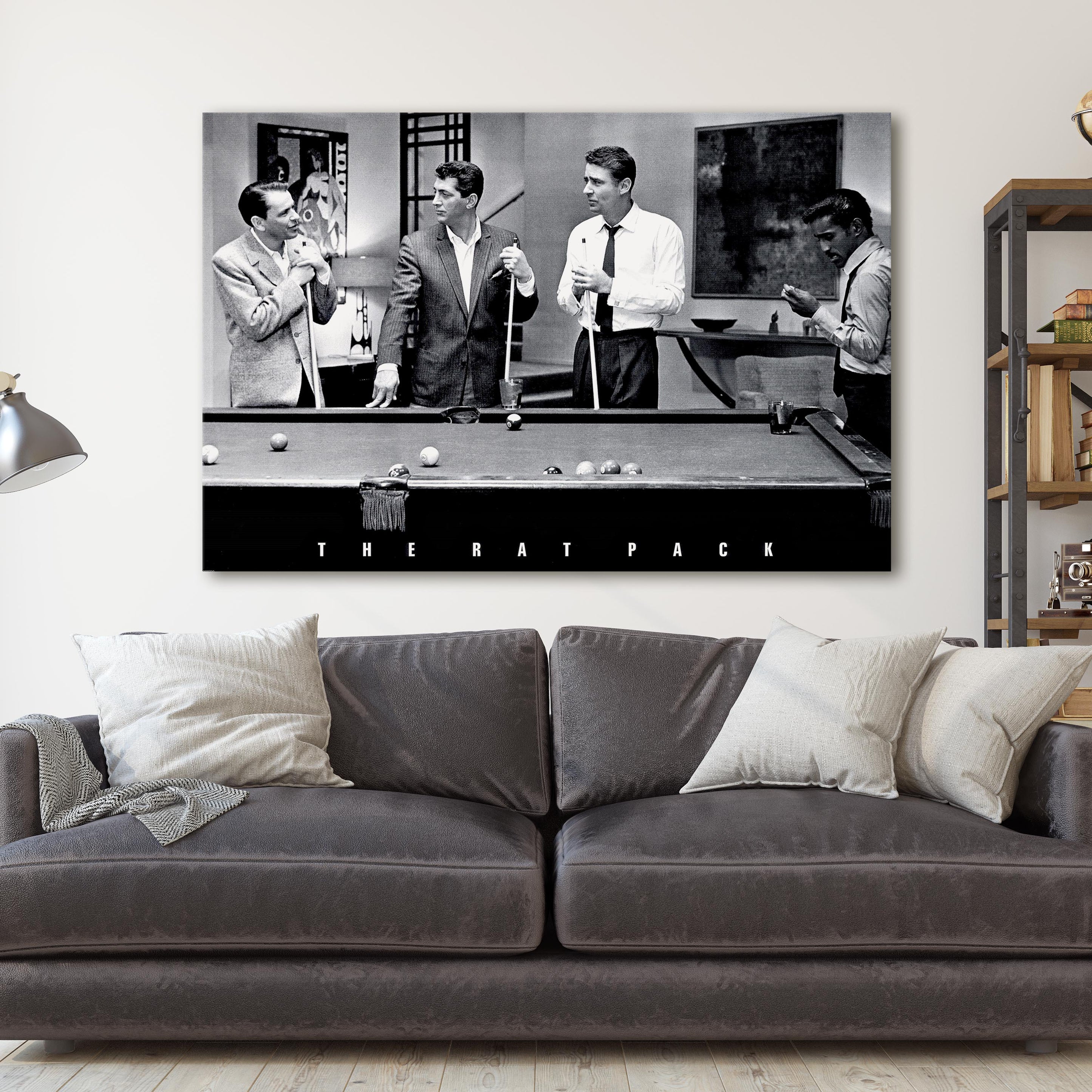 The Rat Pack Playing Pool Canvas Wall Art Prints – Big Canvas Art Prints